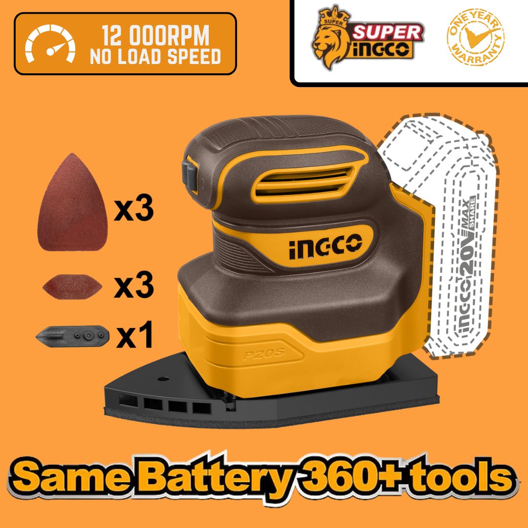 Ingco 20V Palm Sander - Bethanie Hardware