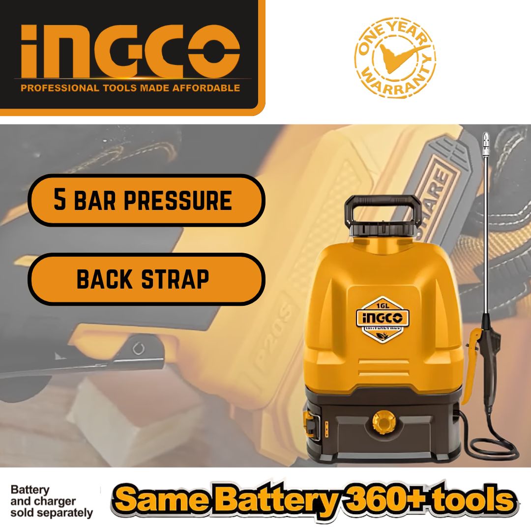 Ingco 20V Knapsack Sprayer 16L - Bethanie Hardware