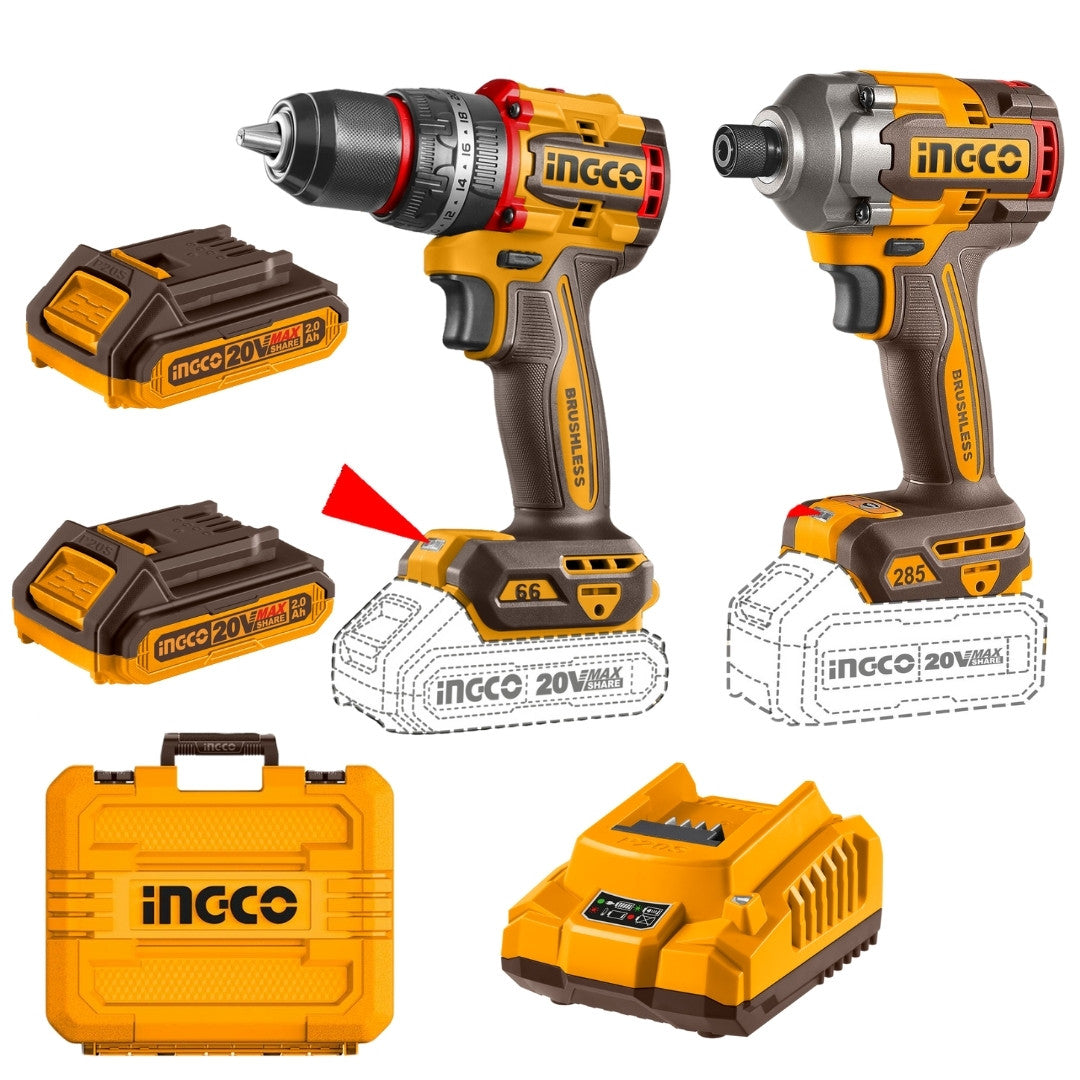 Ingco 20V Impact Drill and Driver Kit - Bethanie Hardware