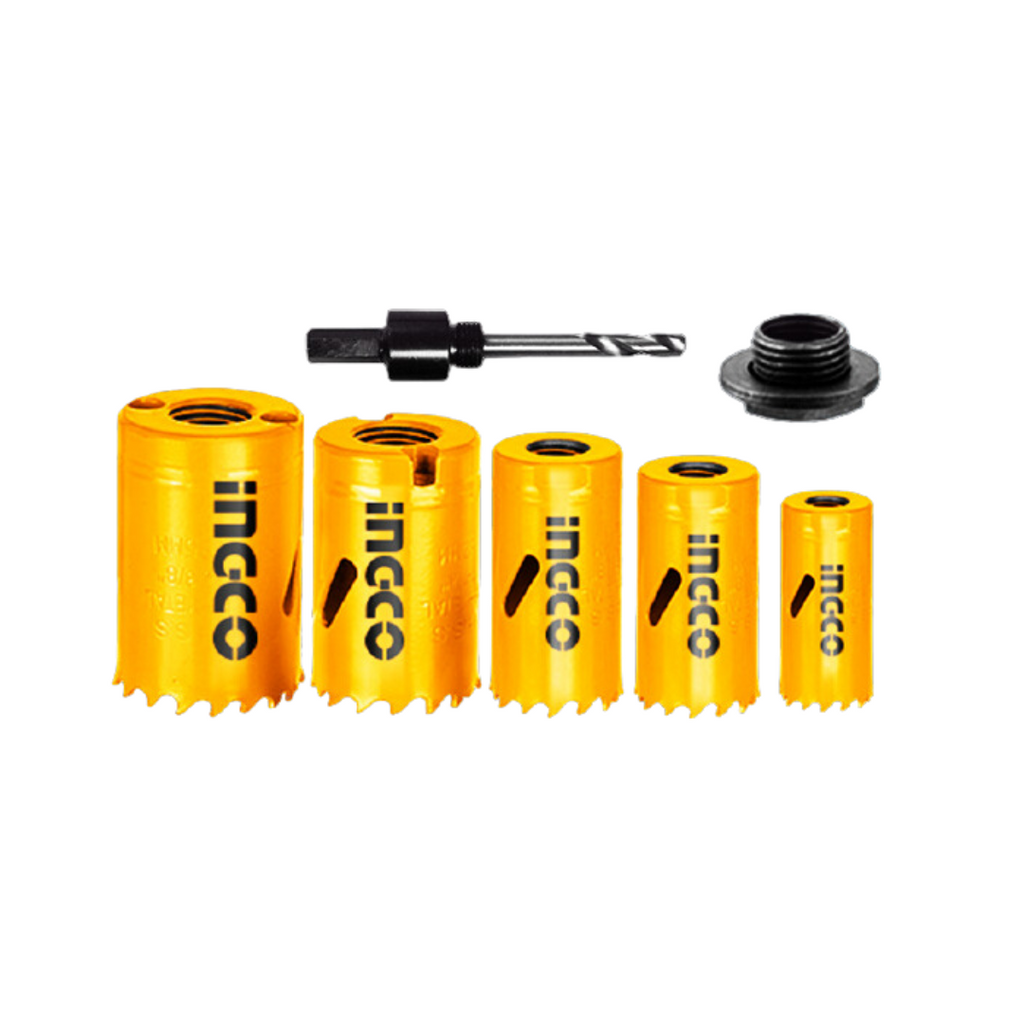 Ingco 7 PIECE BI-METAL HOLE SAW SET – Bethanie Hardware