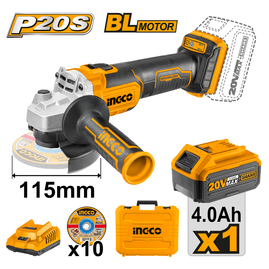 INGCO 20V PS+ C/L ANGLE GRINDER SET – Bethanie Hardware
