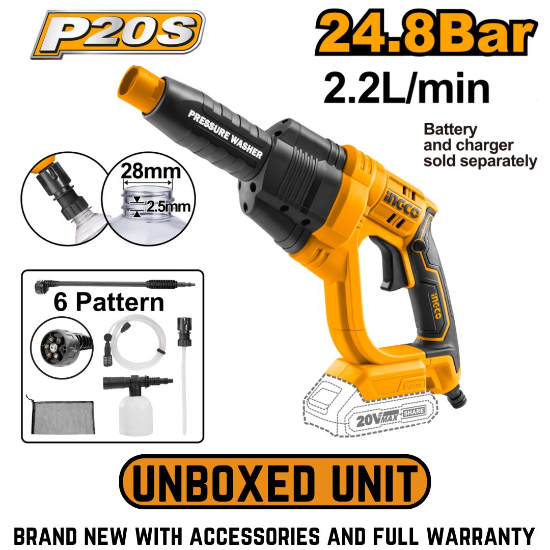 Ingco 20V Pressure Washer - Unboxed Unit – Bethanie Hardware