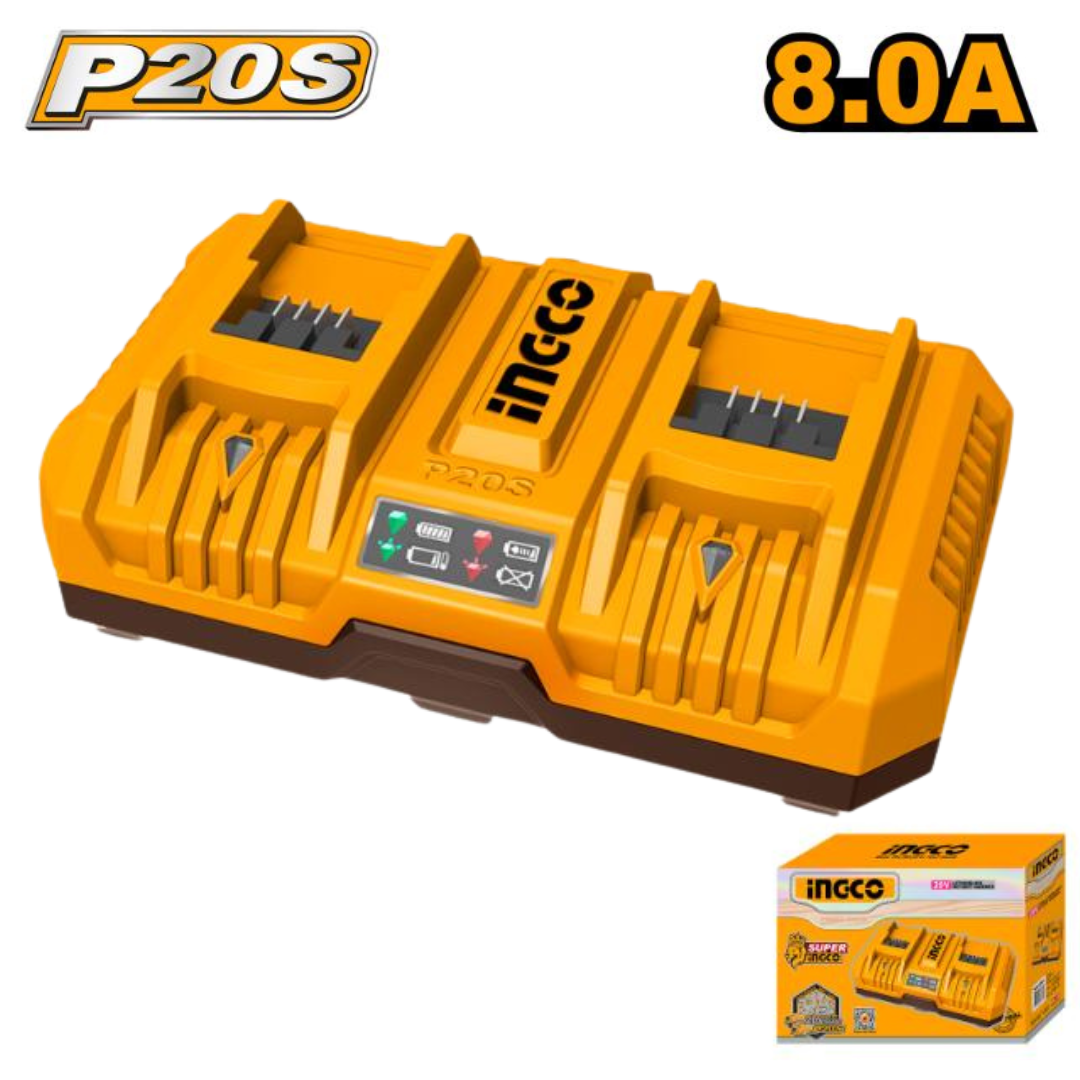 Ingco 20V Battery Charger Dual Fast 8A (P20S) - FCLI2082 – Bethanie ...