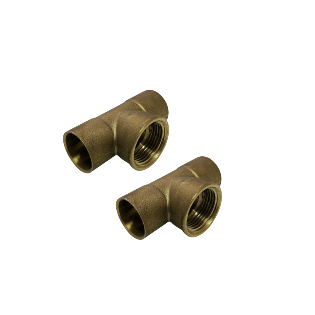 Copper Female Tee 15mm 2 Pack – Bethanie Hardware