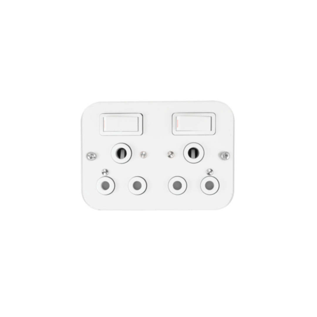 Crabtree Industrial Double Socket with Surface Box – Bethanie Hardware