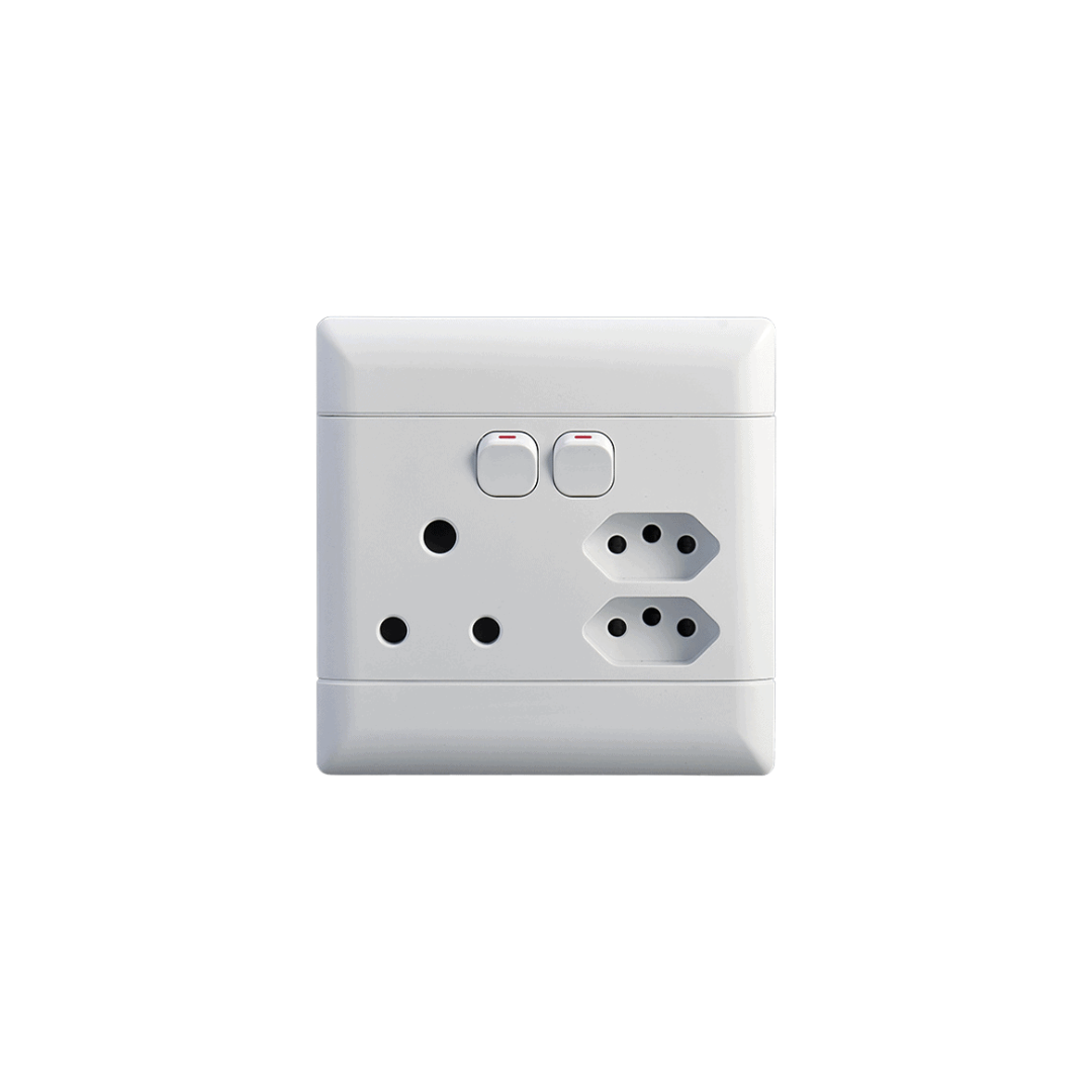 NEU White Single Socket + 2 Euro – Bethanie Hardware