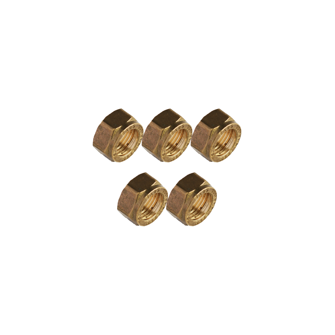 Compression Spare Nut 15mm 5 Pack – Bethanie Hardware