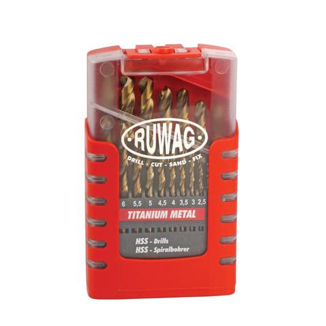Ruwag 19 Piece Titanium Metal Drill Bit Set - Grip Box – Bethanie Hardware