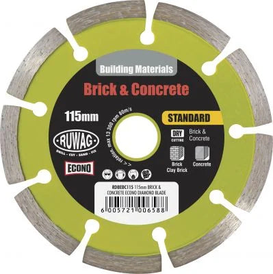 Ruwag Diamond Blade Econo - Brick & Concrete – Bethanie Hardware