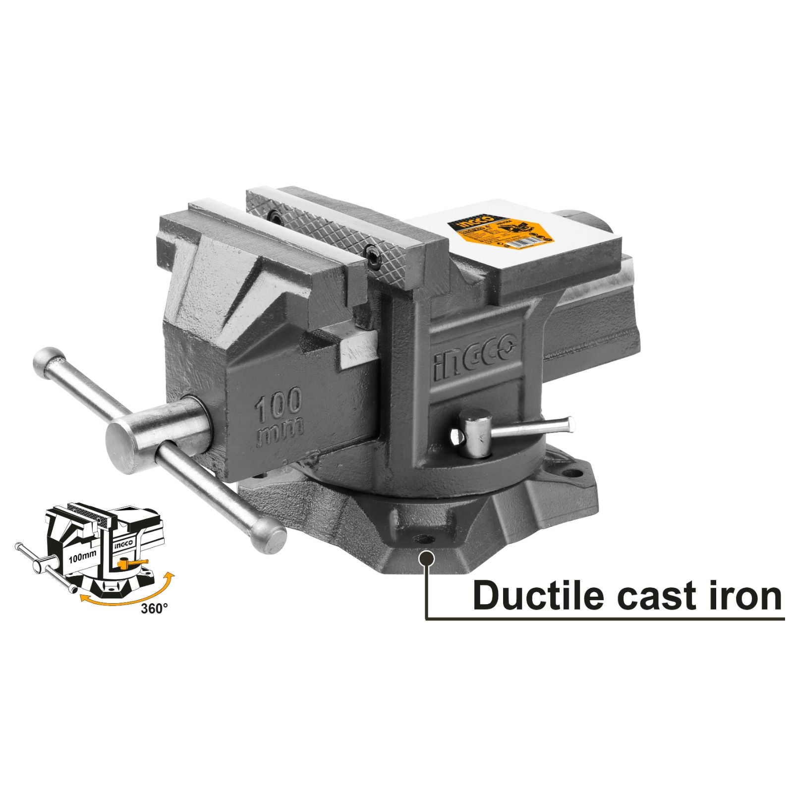 INGCO VICE BENCH SWIV BASE 4" 100MM