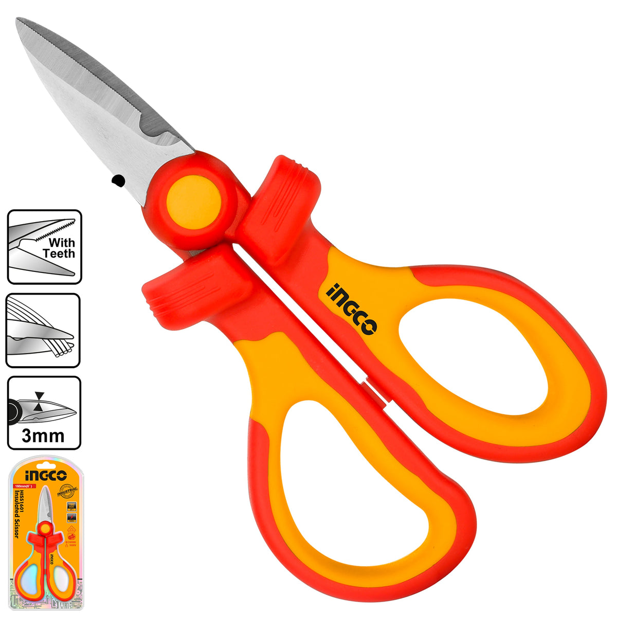INGCO SCISSOR INSULATED 160MM – Bethanie Hardware