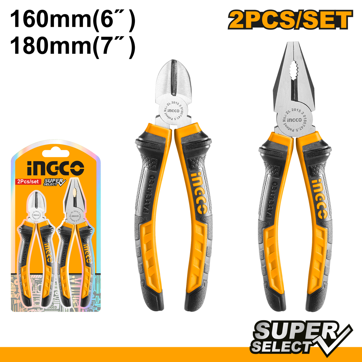 INGCO PLIER SET POLISHED 2PC – Bethanie Hardware